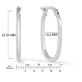 14K Gold Paperclip Oval Tube Hoop Earrings for Women – High Polish ...