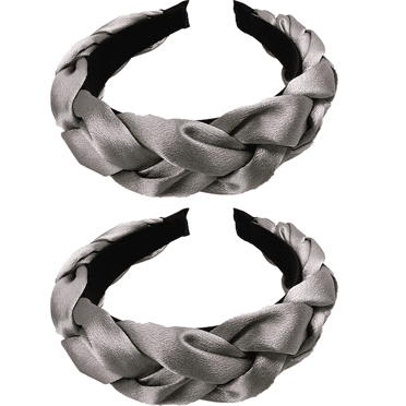 Headbands for Women Fashion Criss Cross Hairband Velvet Braided Hair Accessories, Gray - Walmart.com