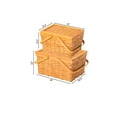 Woodchip Picnic Storage Basket with Cover and Movable Handles - Walmart.com
