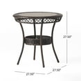 Juniper Outdoor Wicker 27" Bistro Glass Table, Multibrown - Walmart.com