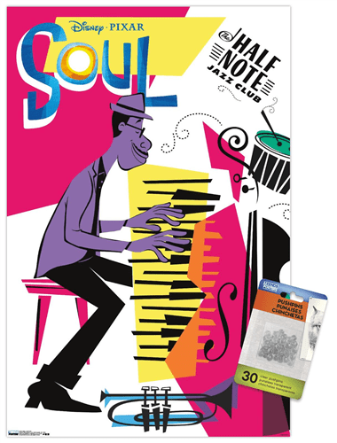 Disney Pixar Soul - Half Note Wall Poster with Push Pins, 14.725" x 22. ...