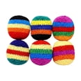 1Pack Footbag for Kick Ball, Rainbow Multicolored Crochet Striped ...