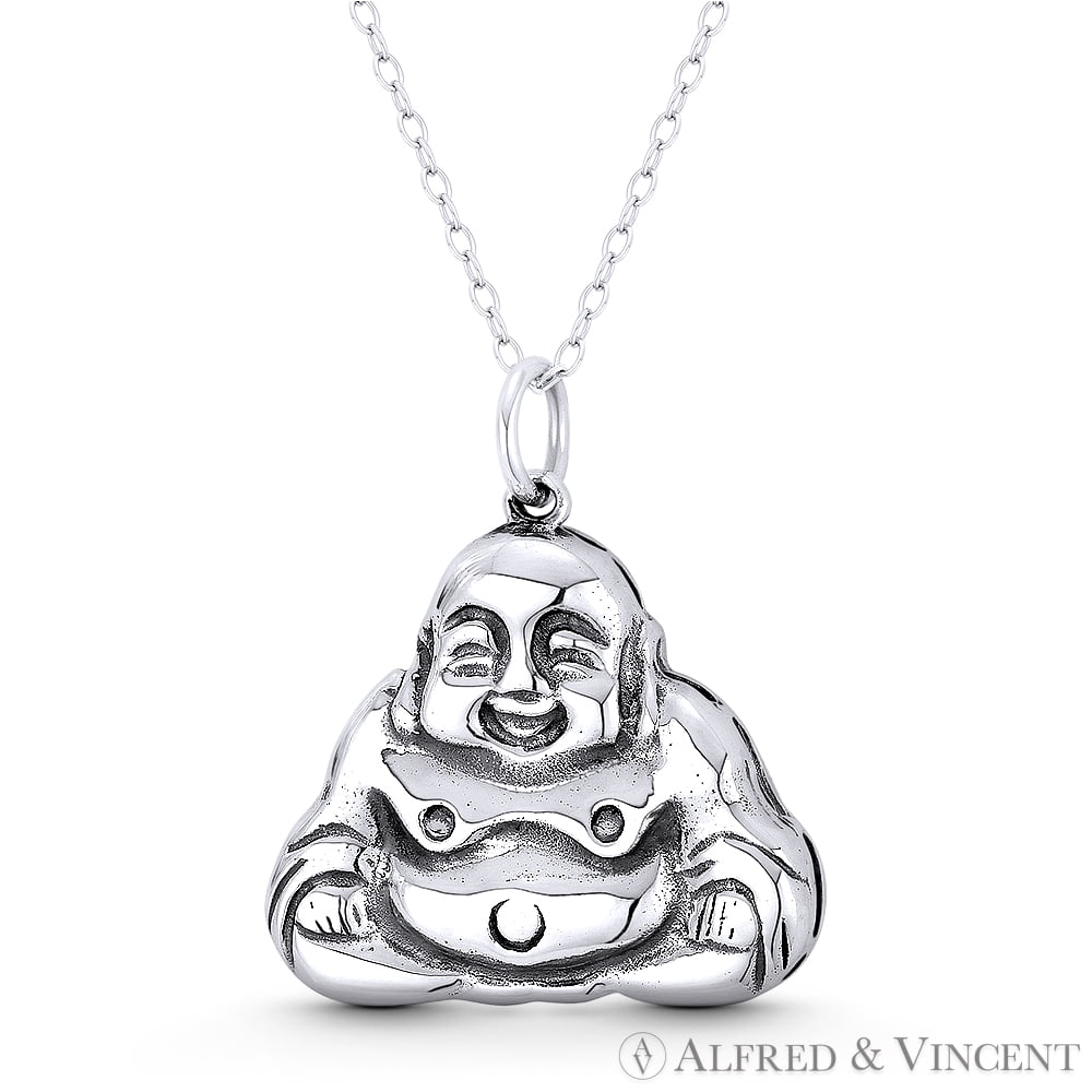 Double-Lotus Chinese "Happy Buddha" Ho Tai Buddhist / Buddhism Charm ...