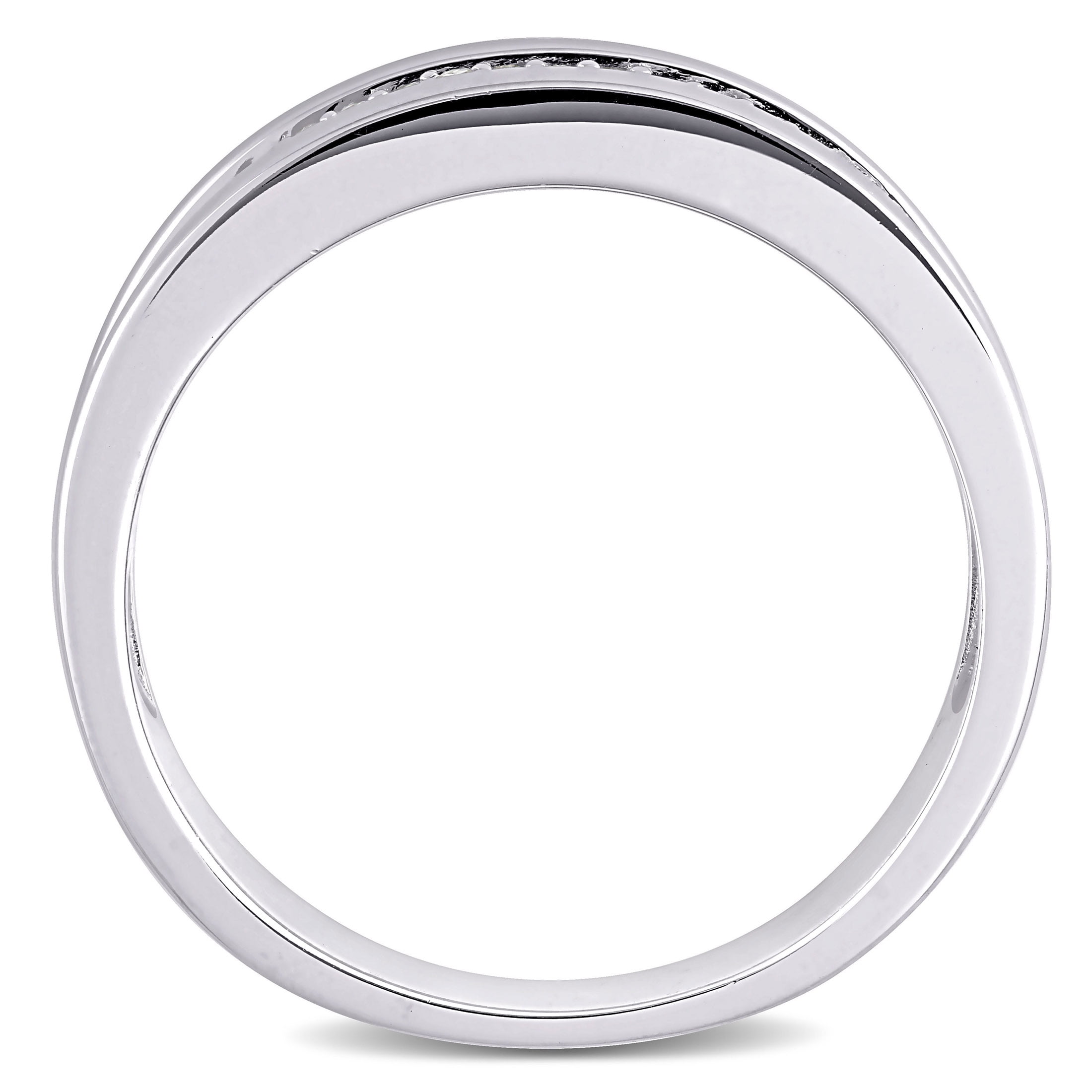 Everly Men's Round-Cut 1/2 CT T.W. Diamond Studded Sterling Everly Men's Round-Cut 1/2 CT T.W. Diamond Studded Sterling
