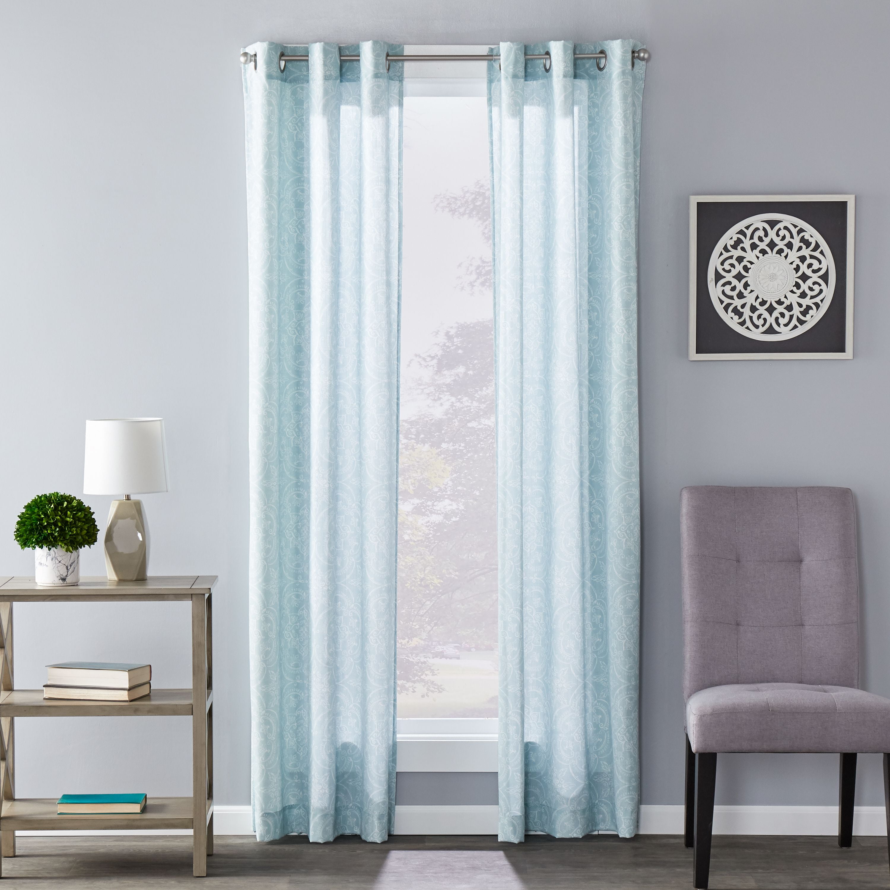 SUNSAFE by SKL Home Salvatore Light Filtering Window Curtain Panel with ...