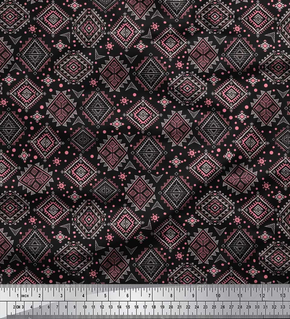 Soimoi Cotton Cambric Fabric Aztec Southwestern Print Fabric by The ...