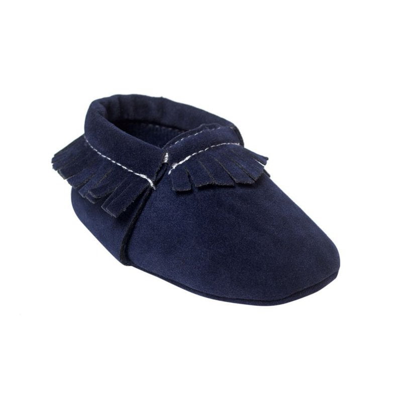Infant Baby Fringe Moccasin Slipper Boys Girls Tassel Suede Leather ...