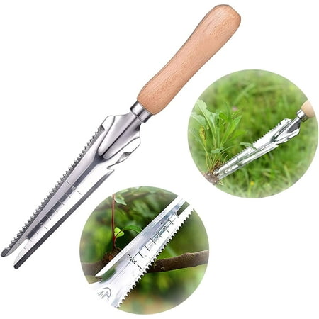 cueiha Manual Weeding Tool Stainless Steel Handheld Weeder with Measure ...