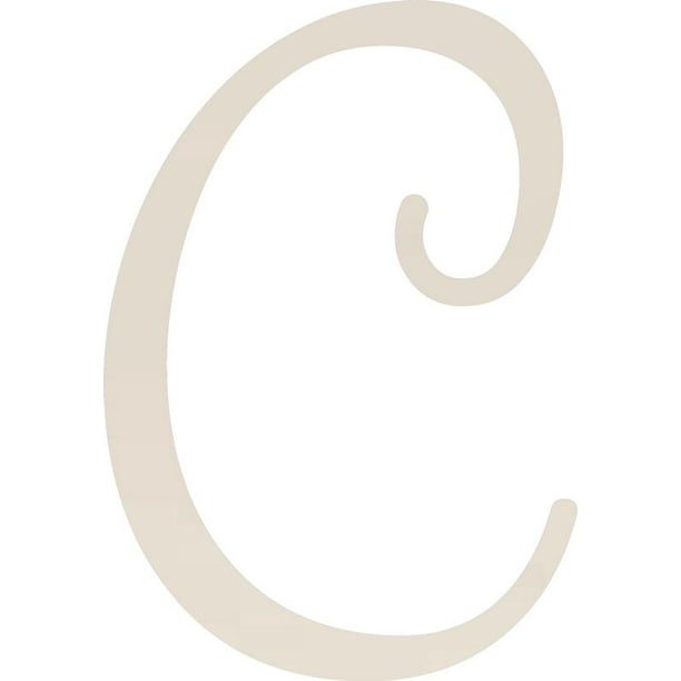 Acrylic Letter C Script, 3'' Tall White Alphabet Craft, Color Options ...