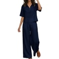Cagogo Women Plus Size 2 Piece Set Casual Summer Outfits Collared Short ...