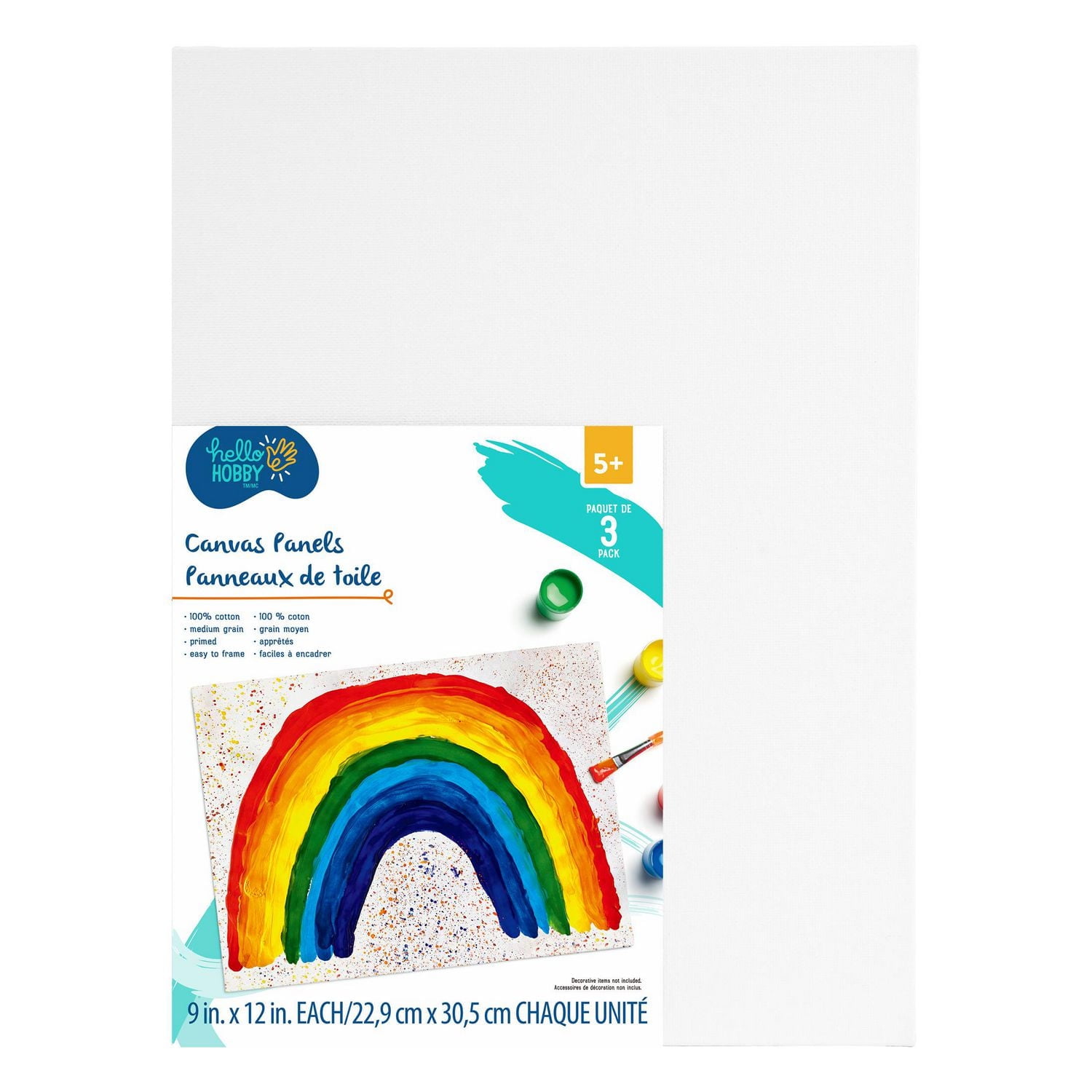 Click here for Hello Hobby Canvas Panels 3 Pack 9 In. X 12 In. Ea... prices