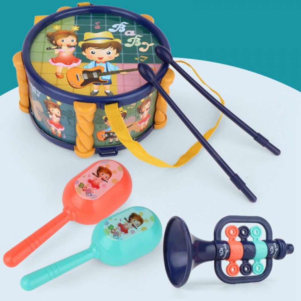 Toddler Musical Instruments Toys Playset,Kids Drum,Sand Hammer,Horn ...