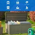 Dextrus 120 Gallon Outdoor Patio Deck Box,Large Weatherproof Resin ...