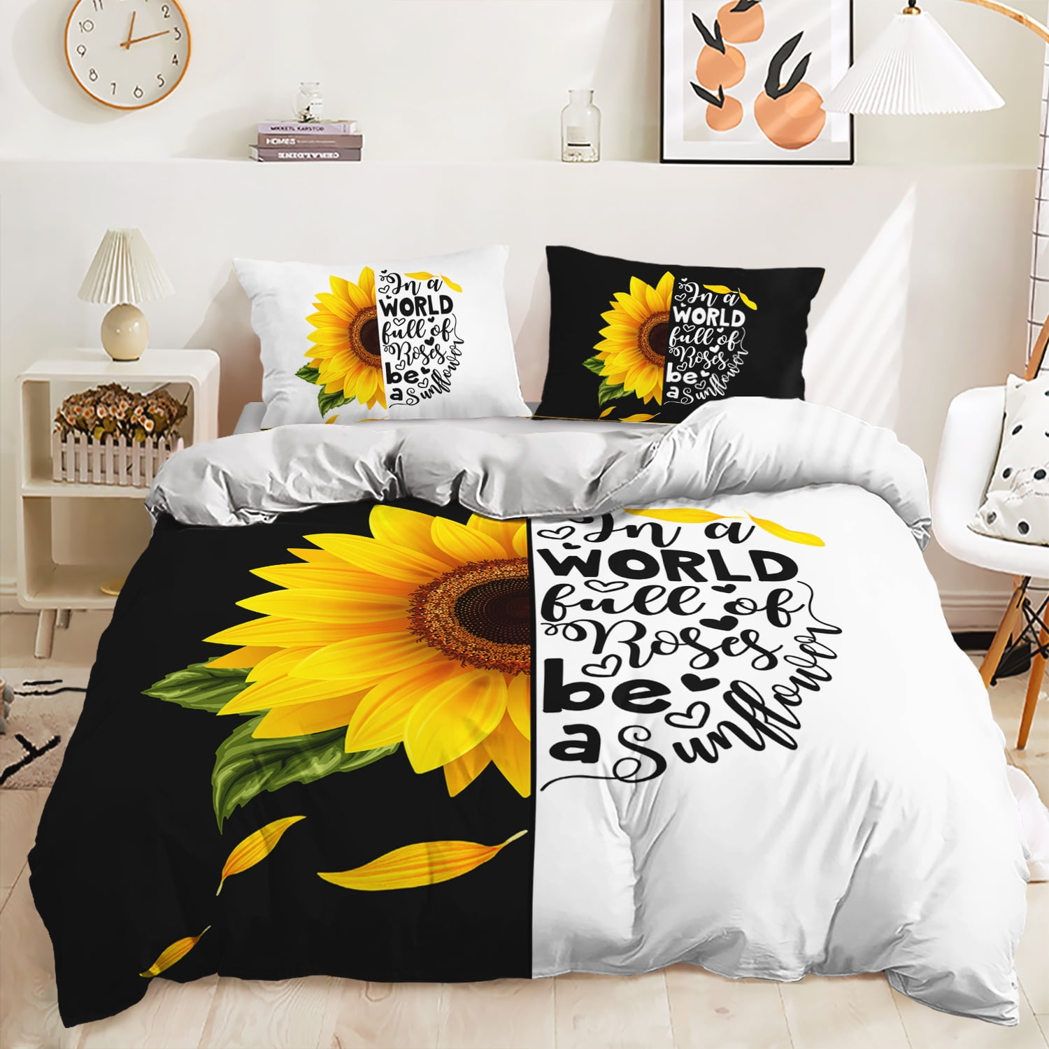 Hosima 3-Piece 3D Digital Duvet Cover With Pattern Composed Of Multiple ...