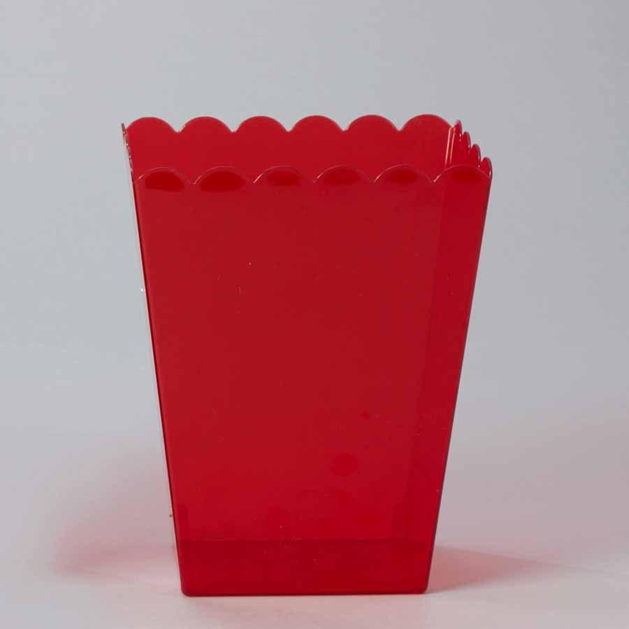 Plastic Large Scalloped Container, 7-3/4-Inch, Red - Walmart.com