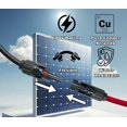12 Gauge 12 AWG Pair 5 Feet Black + 5 Feet Red PV Photovoltaic Solar ...