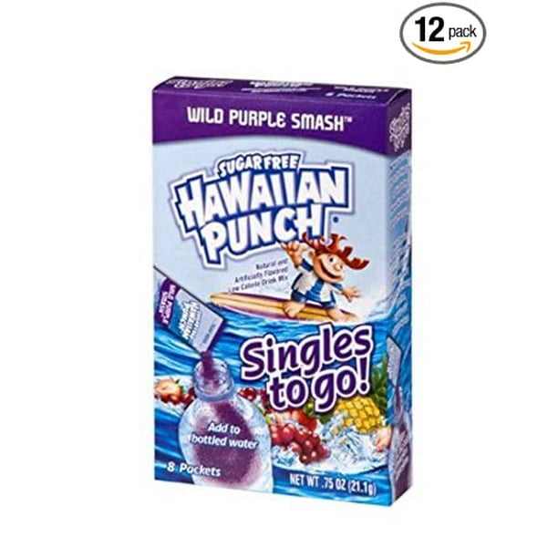 Hawaiian Punch Singles To Go Powder Sticks Water Drink Mix Wild