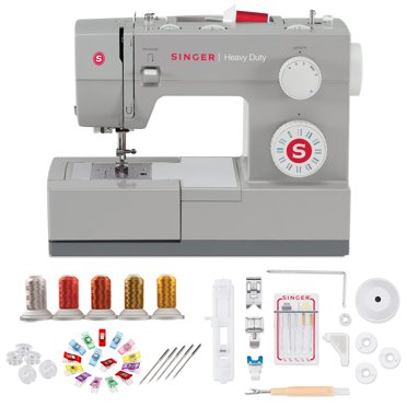 SINGER® 4432 Heavy-Duty Mechanical Sewing Machine with Extra High Sewing Speed & 110 Stitch ...