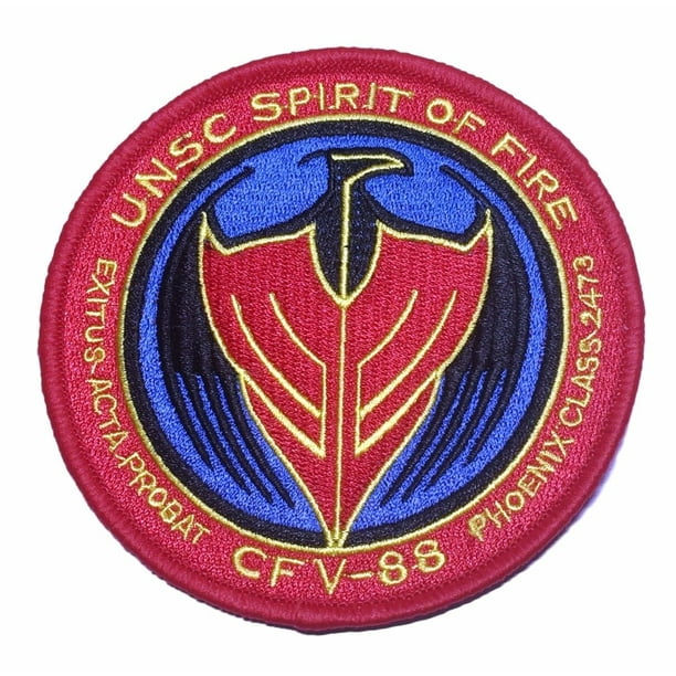 Halo UNSC Spirit Of Fire 4" Wide Embroidered Iron On Patch - Walmart ...