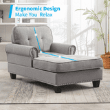 BALUS Modern Sleeper Chair with Arm, Cozy Linen Sofa Bed, Durable ...