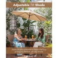 6 Ft Outdoor Patio Umbrella, Easy Open/Close Crank and Push Button Tilt ...