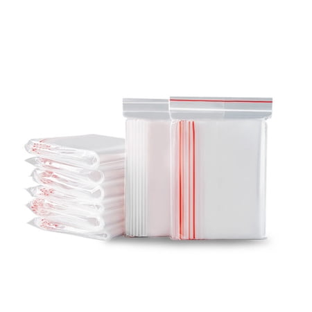 freestylehome 100 Pieces Zip Lock Bag Universal Clear Food Clothes Seal ...