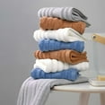JUNCHI-Light Grey Face Towels Set of 2 Ribbed - 480 GSM Cotton Ultra ...