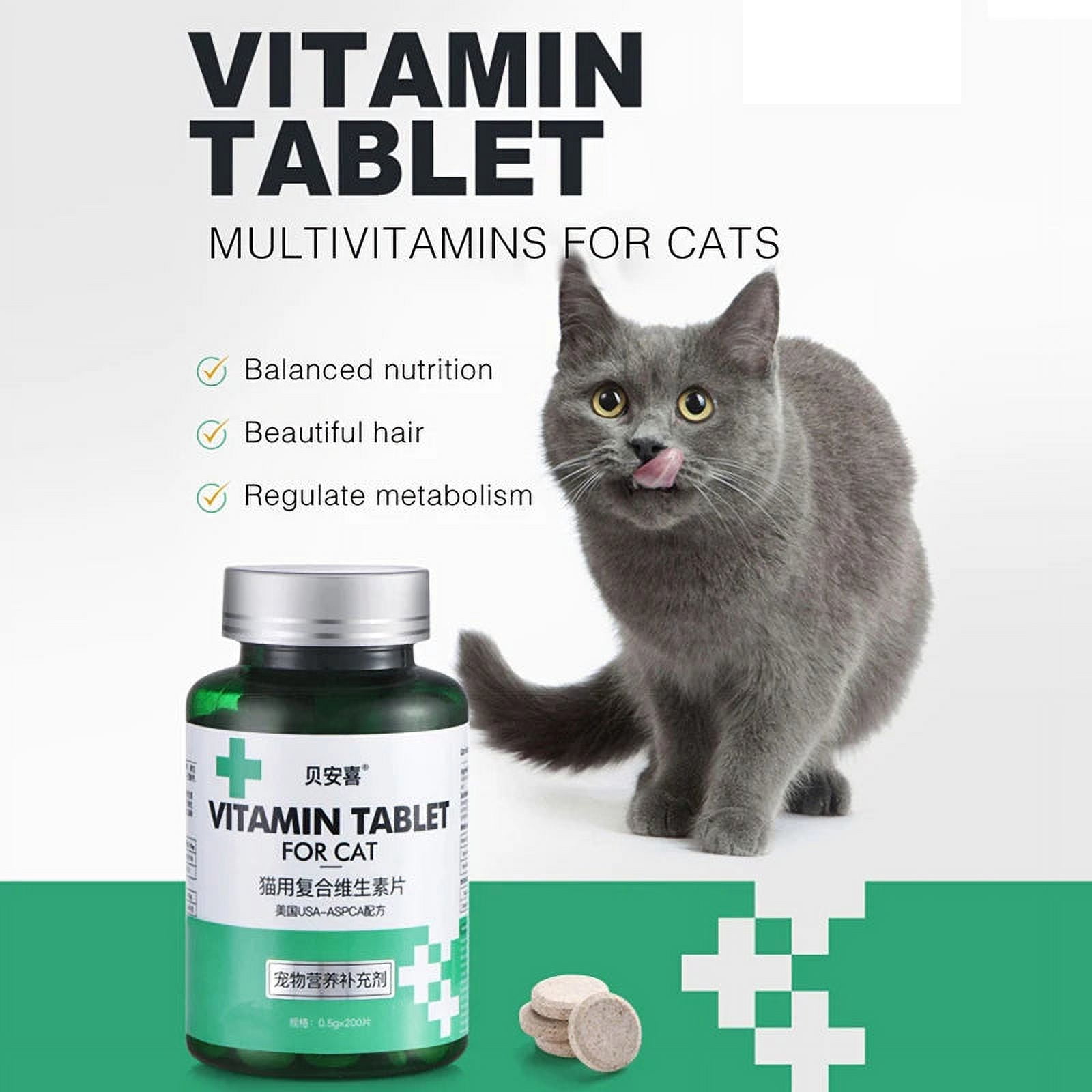 Pet Multivitamin Cat Tablets, Cats, Cat Food and Nutrition B Vitamins ...