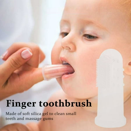 Fashion Oral Health Care Baby Kid Soft Silicone Finger Toothbrush & Gum ...