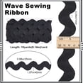 1Set 10 Yard Polyester Wavy Fringe Trim Ribbon Wave Bending Lace Trim ...