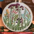 Pompotops Up to 50% off, Beginner's Embroidery Flower Kit,Beginner Hand ...