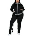 Haite Women's Plus Size 2 Piece Leisure Wear Tracksuit, Oversized ...