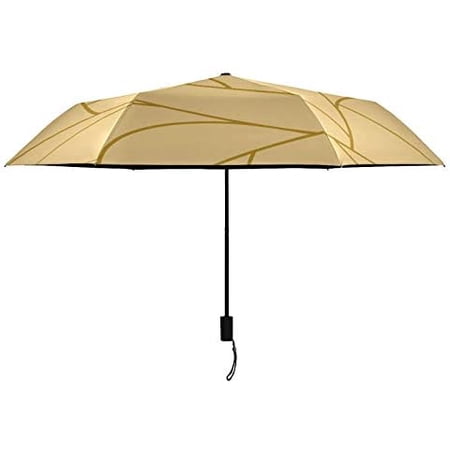 Abstract Yellow Art Line Leaves Parasol Umbrella for Girl,Woman,Ladies ...