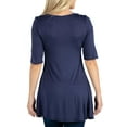 24/7 Comfort Apparel Women's Elbow Sleeve Swing Tunic Top - Walmart.com