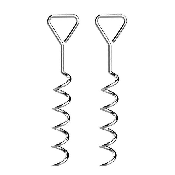 Corkscrew Shape Trampoline Anchor kit Steel Spiral Stakes,A | Bodega ...