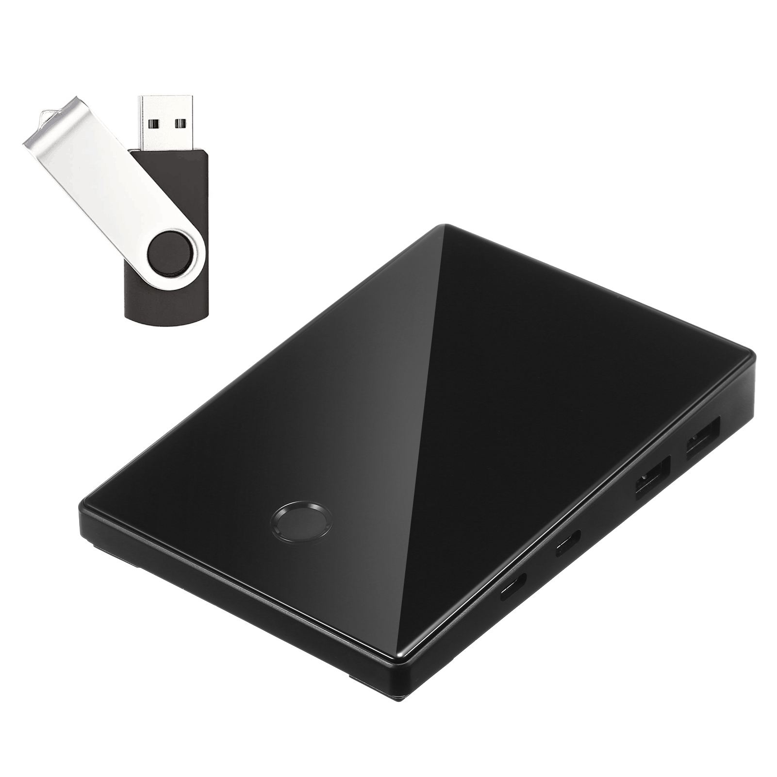 LANQ PC Dock Hub con W-IFI Booster/Bloqueo biológico de huellas ...