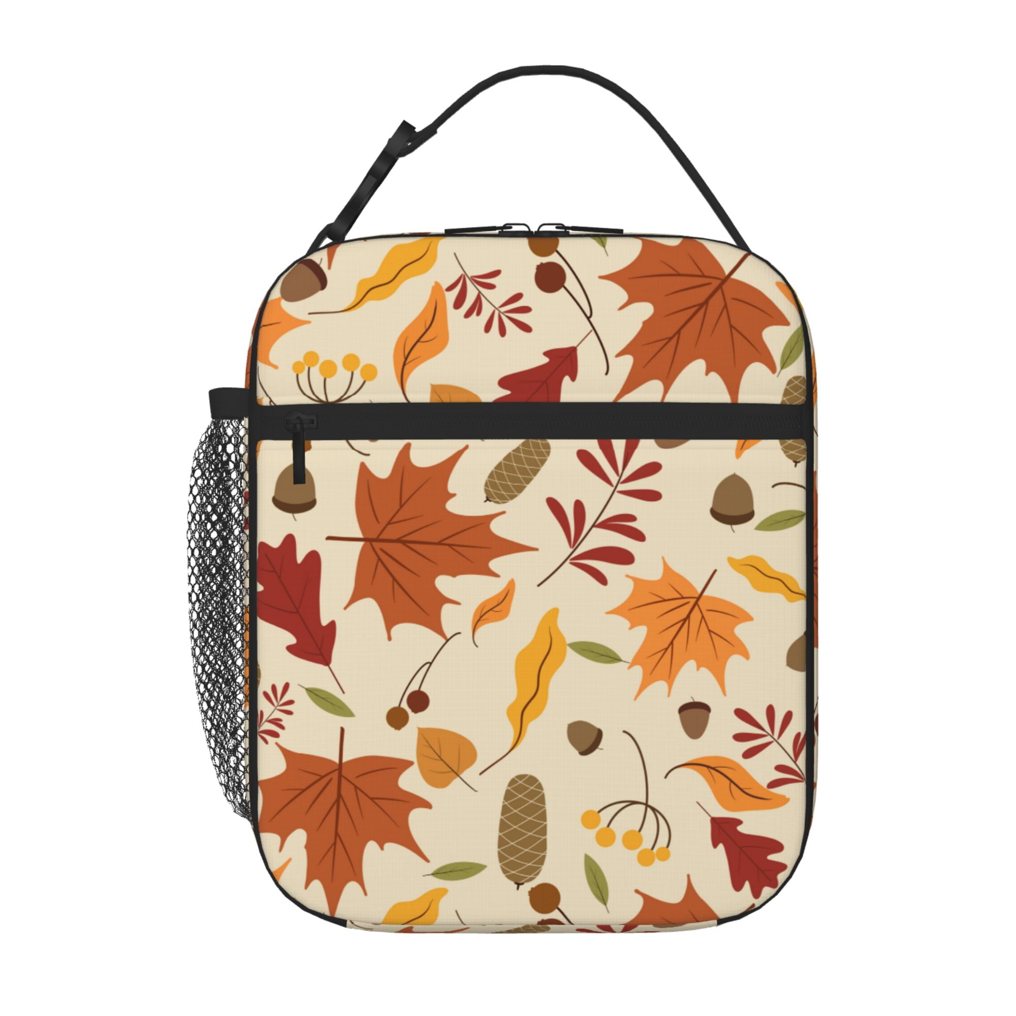 TEQUAN Portable Lunch Bag, Abstract Fallen Leaves Illustration Pattern ...