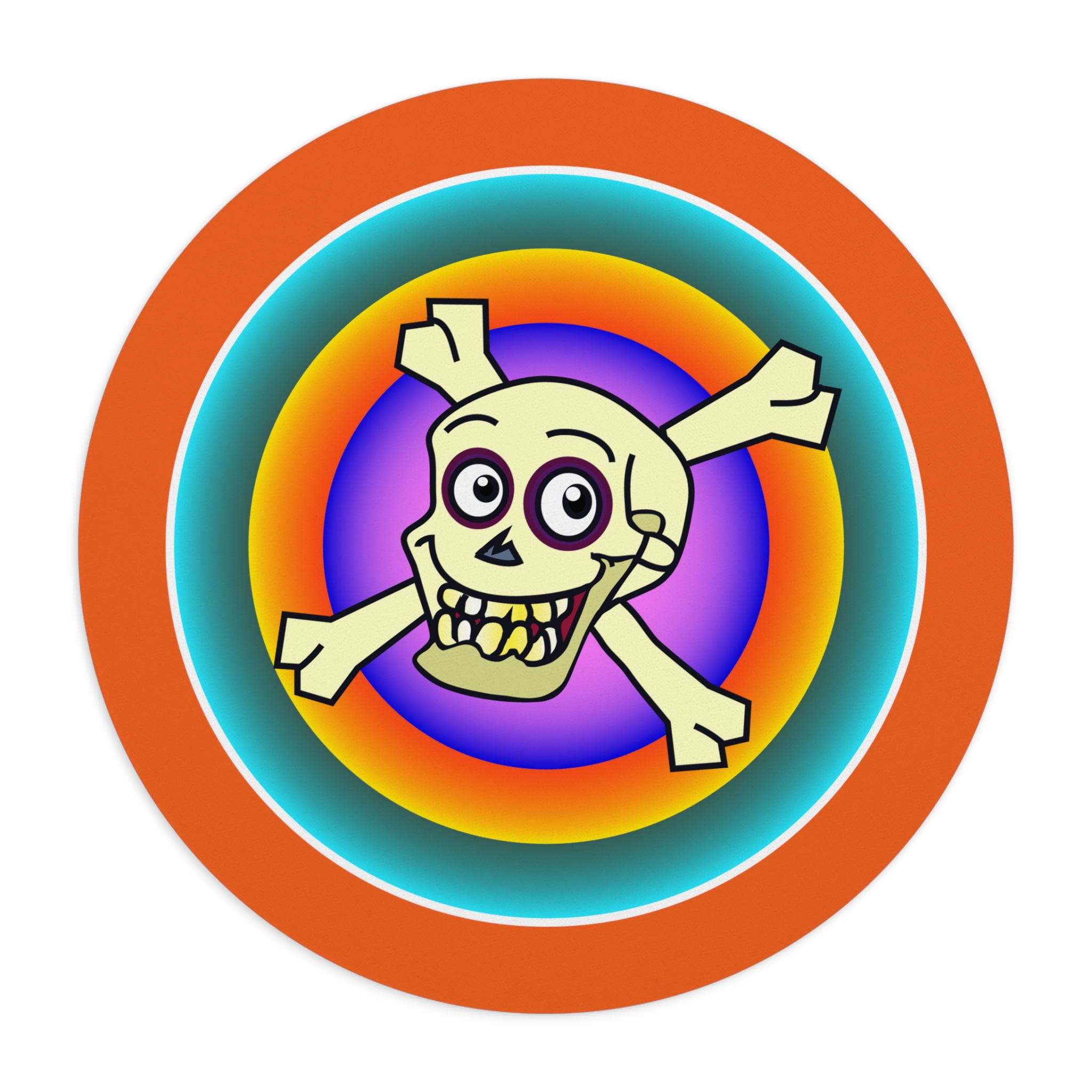 Mouse Pad - Orange - Scully the Skull and Crossbones - Walmart.com