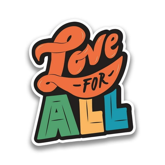 Rainbow Love For All Sticker -Smartprints Designs, Vinyl Sticker - Walmart.com