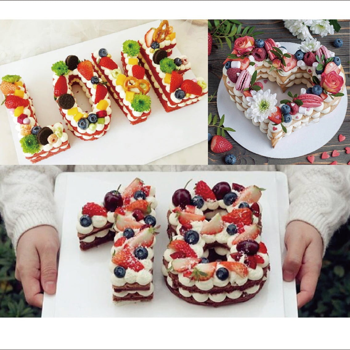 Molde Digital para pastel de amor, molde para pastel con letras ...