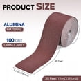100 Grit Sandpaper Roll, 3 Inch x 35 Feet Emery Cloth Roll Alumina Sand ...