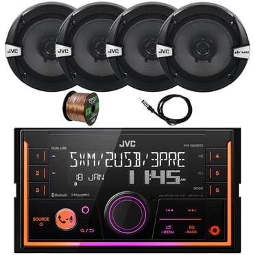 JVC In-Dash Double DIN USB/AUX Bluetooth AM/FM Stereo Digital Media ...