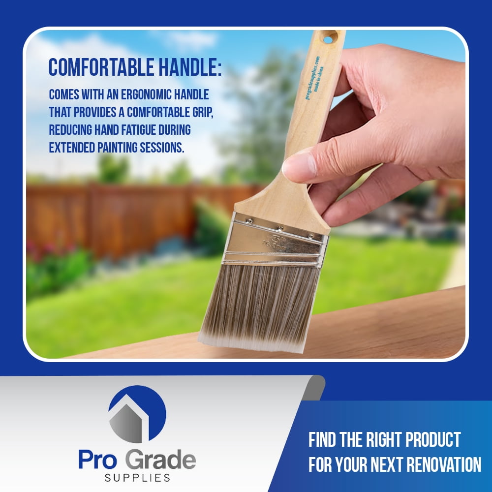 Pro Grade Angle Premium Paint Brushes, 4 Piece Set Australia | Ubuy