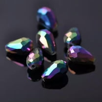 U8MO Teardrop Faceted Crystal Glass Loose Crafts Beads lot 5x3 7x5 12x8 ...