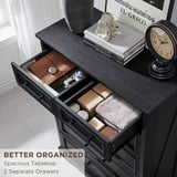 ACCOHOHO 6 Drawer Dresser for Bedroom, Farmhouse 46" High Wooden ...