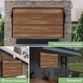Farm Brown Wooden Texture Waterproof Outdoor TV Cover, Country Style ...