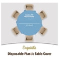 12-Pack Premium Plastic Tablecloth 84in. Round Table Cover - Light Blue ...