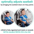 mifold comfort grab-and-go portable backless car booster seat, royal ...