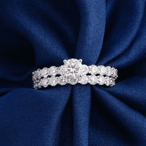 Eclet Jewels Stamped 14K Silver Ring - 1.9 Ct VVS1/D Emerald Diamond ...