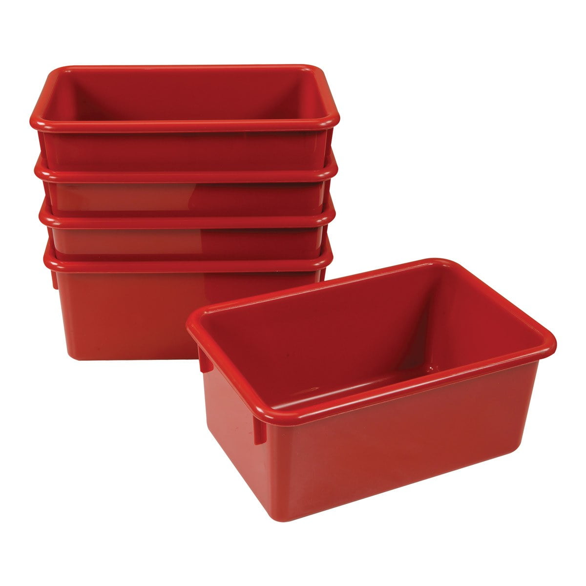 Kaplan Early Learning Red Vibrant Color Storage Bin - Set of 5 ...